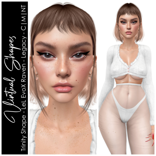 Second Life Marketplace - VIRTUAL SHAPES - Trinity Shape - Raven 3.1